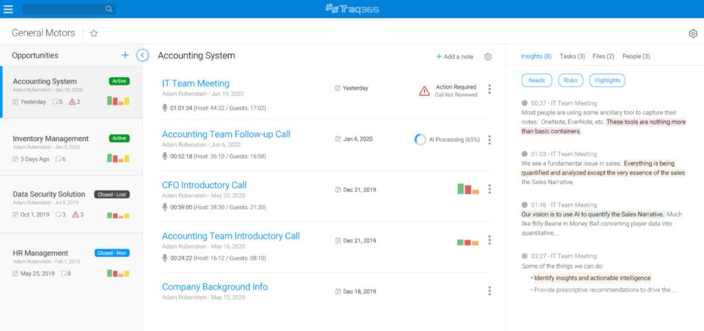 Traq.ai, AI For Sales. Built By Sales Pros, For Sales Pros